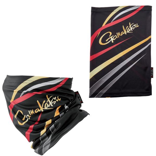 がまかつ 2WAY プリントネックガード ブラックレッド GM3746 (ネックカバー UV対策 釣り)■素材：〈本体〉ポリエステル100％■重量：約0.03kg(M-L)≪がまかつ ネックカバー UV対策 釣り≫