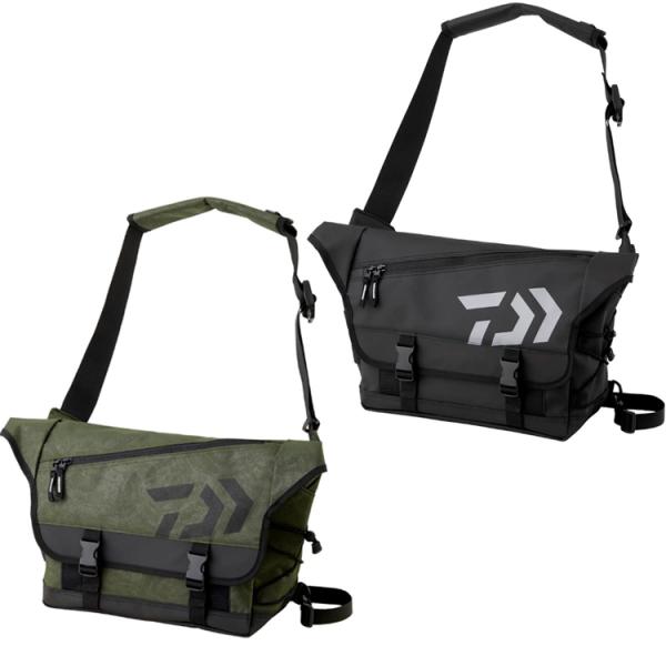 ダイワ メッセンジャーバッグ(D) (フィッシングバッグ)■本体外寸(縦×横×高)(cm)：約14×35×27■素材：POLYESTER、PVC≪ダイワ フィッシングバッグ≫