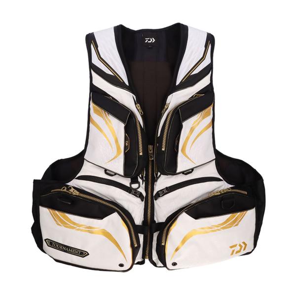 ダイワ トーナメントバリアテックサイバーフロート ホワイト DF-3025T (ライフジャケット 大人用 フローティングベスト)≪ダイワ ライフジャケット 大人用 フローティングベスト≫