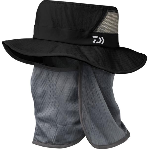 ダイワ フルシェードハット ブラック DC-7726 (フィッシングキャップ 帽子 釣り)■素材／本体：ナイロン94％・ポリウレタン6％・メッシュ：ポリエステル100％≪ダイワ フィッシングキャップ 帽子 釣り≫