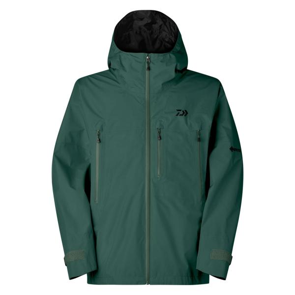 ダイワ GORE-TEX バーサタイルレインジャケット ダルグリーン DR-1926J (レインウェア レインジャケット)■素材/表生地：ポリエステル100％・裏生地：ポリエステル100％・部分：ナイロン100％・リブ部分：ポリエステル10...