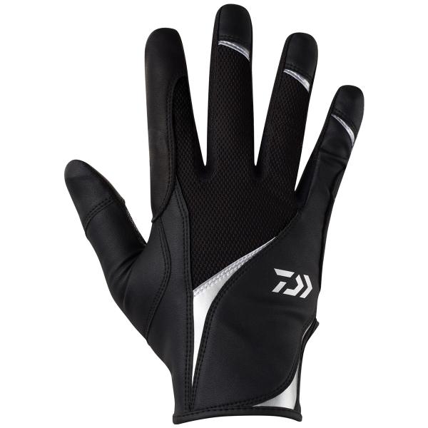 ダイワ フィンガータッチジギンググローブ ブラック DG-7126 (フィッシンググローブ 釣り)■素材：甲：本体/合成皮革，部分/合成皮革，部分/ポリエステル83％，ポリウレタン17％，部分/クロロプレンゴム，掌：本体/合成皮革，部分/ポ...