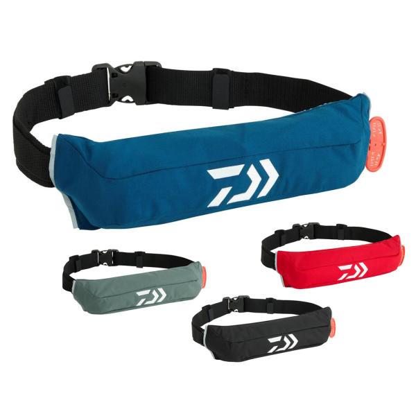 ダイワ コンパクトライフジャケット ウエストタイプ 自動膨脹式 DF-2426 (自動膨張 ライフジャケット 桜マーク 国土交通省認定)■表地素材：ナイロン100%■気室素材：ナイロン100%■浮力：7.5kg/24h以上■充気装置：ハルキ...