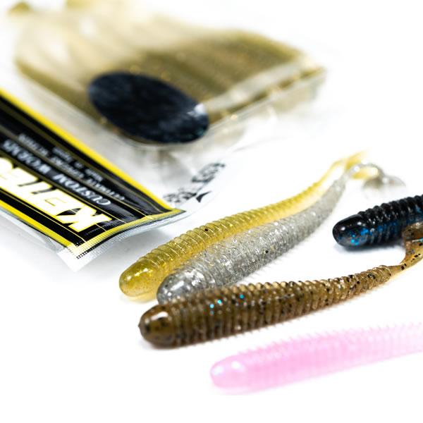 ケイテック スイングインパクト 3in 魚矢オリジナルカラー (ブラックバスワーム)■入数：10匹※内容量・パッケージ等の仕様は、予告なく変更になります。悪しからずご了承下さい。≪ケイテック ブラックバスワーム≫