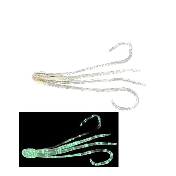 タナジグ あいやータコカーリー 2025FSO#14 2025FSO／ケイムラクリアドットグロー (ソルトワーム 海釣り)■入り数：３本・ビーズ３個※内容量・パッケージ等の仕様は、予告なく変更になります。悪しからずご了承下さい。≪タナジグ ...