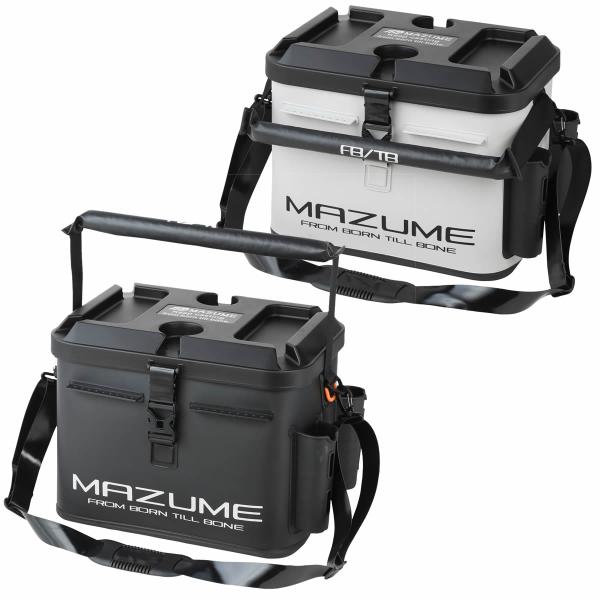 mazume(マズメ) mzバッカン40 MZBK-835 (EVAバッグ 釣り)■カラー：ブラック・クレヨン(ライトグレー)■サイズ：内寸サイズ(cm)：縦26×横40×高さ28≪mazume(マズメ) EVAバッグ 釣り≫