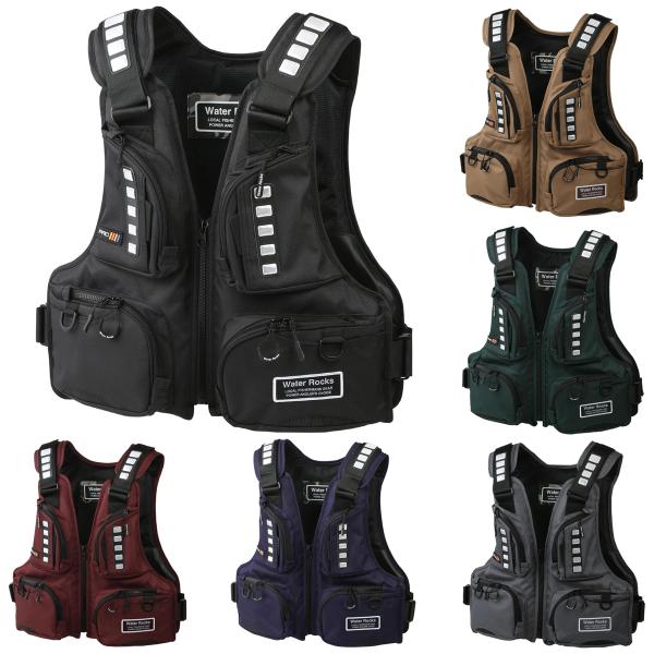 ウォーターロックス WRスタンダードライフベスト F WRLV-3154 (ライフジャケット 大人用 フローティングベスト)■材質：ポリエステル■サイズ：フリーサイズ≪ウォーターロックス ライフジャケット 大人用 フローティングベスト≫