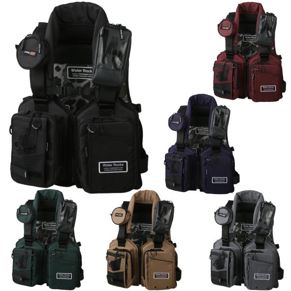 ウォーターロックス WRタイダルライフベスト F WRLV-3155 (ライフジャケット 大人用 フローティングベスト 釣り)■材質：ポリエステル■サイズ：フリーサイズ≪ウォーターロックス ライフジャケット 大人用 フローティングベスト 釣り≫