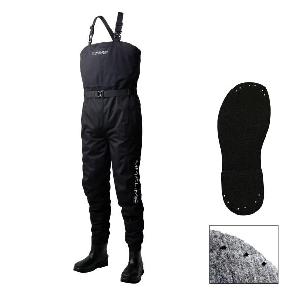 mazume(マズメ) mzブーツフットゲームウェーダー ウーマン＆ジュニア フェルトスパイク ブラック SS MZBF-936 (ウェーダー ウエーダー 釣り)■スペック：SS■足サイズ：23.5■履き口周り：100■ヒップ：108■太も...