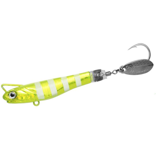 イッセイ 海太郎SSサカナサカナスピン ハイスピードチューン 60g #061 チャートグローゼブラ (メタルジグ ジギング)≪イッセイ メタルジグ ジギング≫