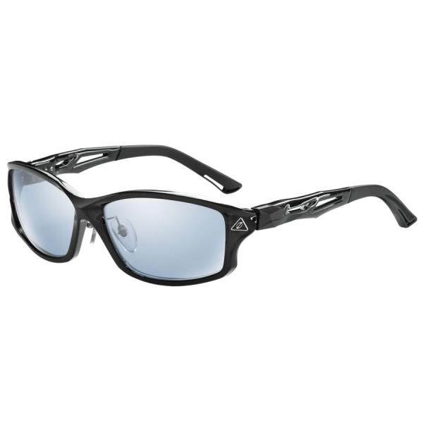 ジールオプティクス Zeque ステルス F-1925 クリアーブラック／マスターブルー×シルバーミラー (偏光サングラス 偏光グラス 釣り メンズ)■FRAME:CLEAR BLACK■LENS:MASTER BLUE / SILVER ...