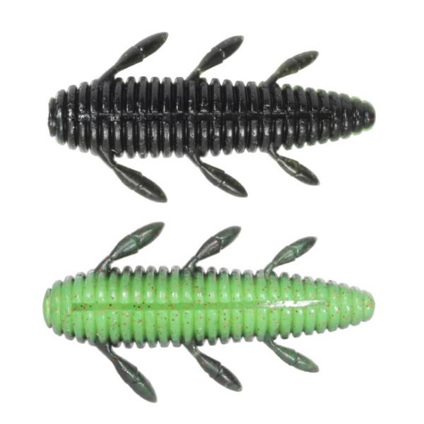 イッセイ 一誠 沈み蟲 2.2in #79 ブラック／チャート (ブラックバスワーム)■入数：7※内容量・パッケージ等の仕様は、予告なく変更になります。悪しからずご了承下さい。≪イッセイ 一誠 ブラックバスワーム≫