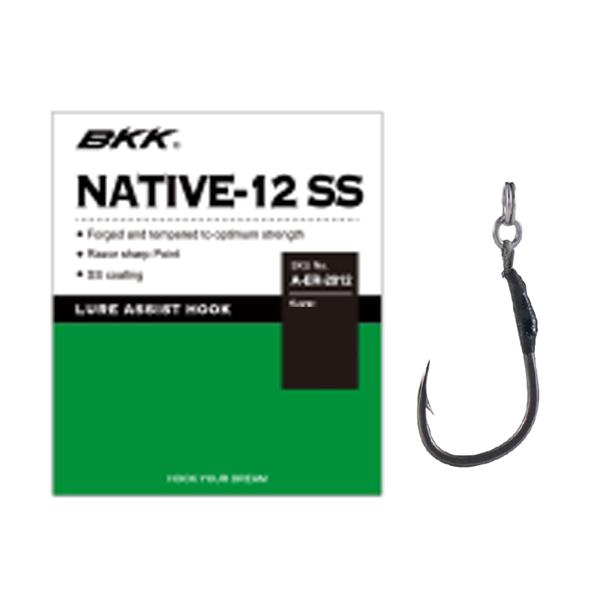 BKK ネイティブ-12 SS (ルアーフック シングル)■入数：4~5本※内容量は、サイズによって異なります。また、内容量・パッケージは予告なく変更になることがあります。≪BKK ルアーフック シングル≫