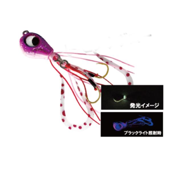 ルーディーズ 魚子ラバ 30g UVピンクグロー (ラバージグ 海釣り)■フックサイズ：ISEAMA#11≪ルーディーズ ラバージグ 海釣り≫