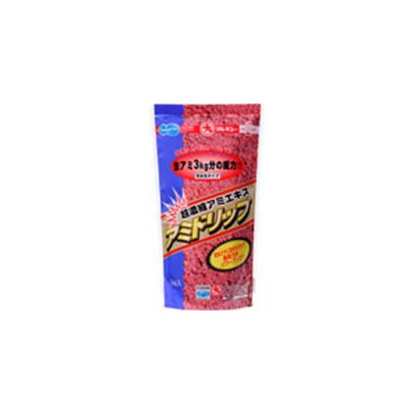 アミドリップ■内容量(g)：1000■ドリップタイプ■常温製品●集魚効果の極めて高いアミエビの濃縮エキスです。●1袋に約3kg分の生アミエビを使用。●配合エサに混ぜるだけで強烈な集魚効果を発揮します。●携行性もよく、遠征釣行時などにも便利な...