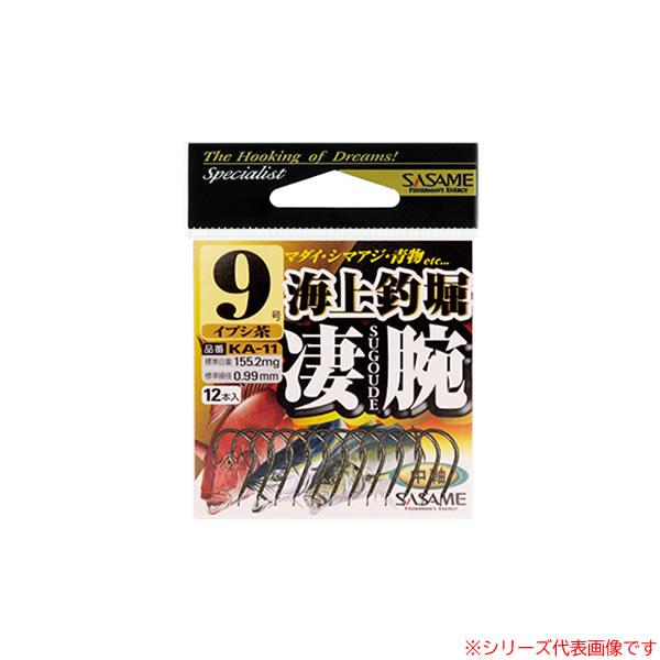 ささめ針海上釣堀凄腕KA-11(海水バラ針)■号数：9〜12■入数：12〜10≪ささめ針海水バラ針≫※内容量・パッケージ等の仕様は、予告なく変更になります。悪しからずご了承下さい。