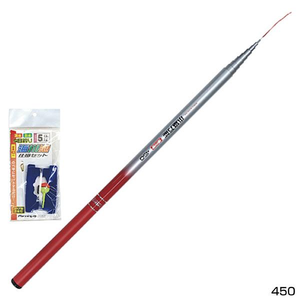 大阪漁具 OGK 小継万能海川池セット2 450 KBUKIS245 (万能竿セット)■商品コード：KBUKIS245■規格：450■標準全長(m)：4.5■仕舞寸法(cm)：54.3■継数(本)：10■標準自重(g)：228■先径(mm)...