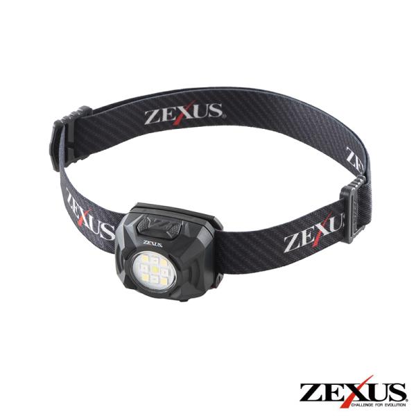 冨士灯器 ZEXUS LEDヘッドライト充電タイプ ZX-R30 (ヘッドライト ヘッドランプ 防災ライト)■明るさ：約400ルーメン■使用光源：HIGHPOWER白色×1・高性能チップLED白色×4・高性能チップLED赤色×4■点灯時間：...