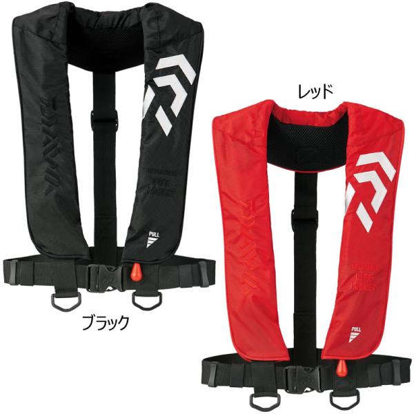 ダイワ Wライフジャケット(肩掛手動・自動) DF-2608 (ライフジャケット)■国土交通省型式承認品■小型船舶用救命胴衣 タイプ A■表地：ナイロン100％（グリーンカモ、ブラックカモ：ポリエステル100％）■気室：ナイロン100％（浮...