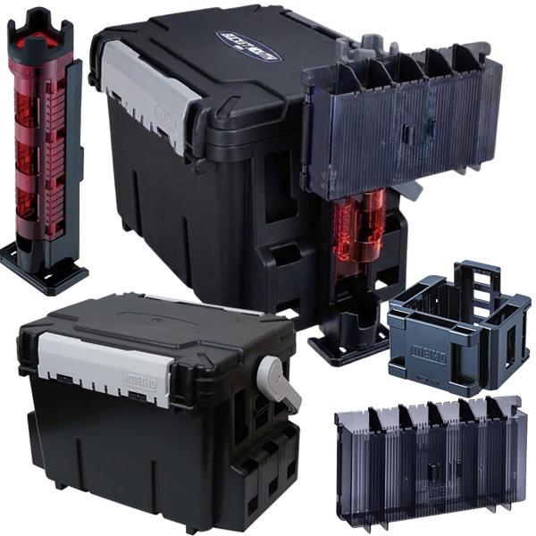 ティップランにおすすめ。バケットマウスBM7000セット■セット内容：バケットマウスBM-7000ブラック／ストッカーBM-3020D スモークブラック／ロッドスタンドBM-300lightクリアレッド×ブラック／マルチホルダーBM-30ブ...