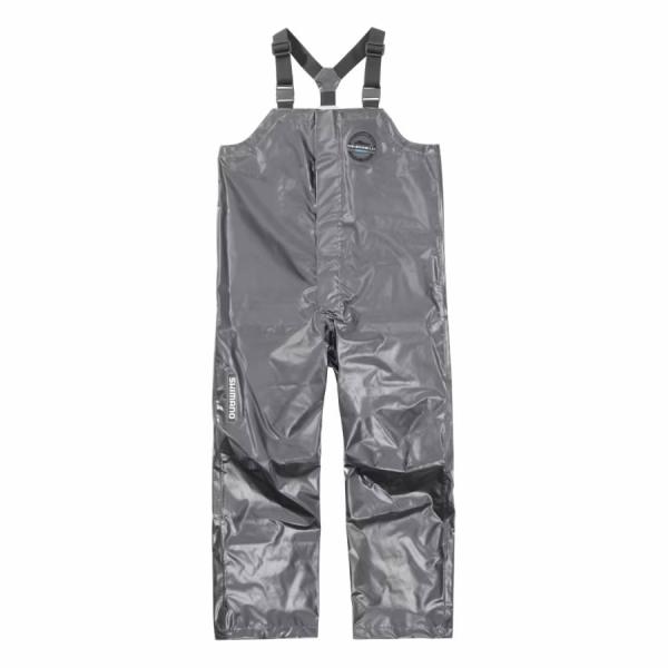 シマノ 25 ULイージーケアビブ 05 チャコール RA-041Y (レインウェア レインパンツ)■サイズ(ウエスト幅(cm)/股下(cm)/脇丈(cm)/裾幅(cm))：M(54/75/119/24)・L(56/77/122/24.5)...