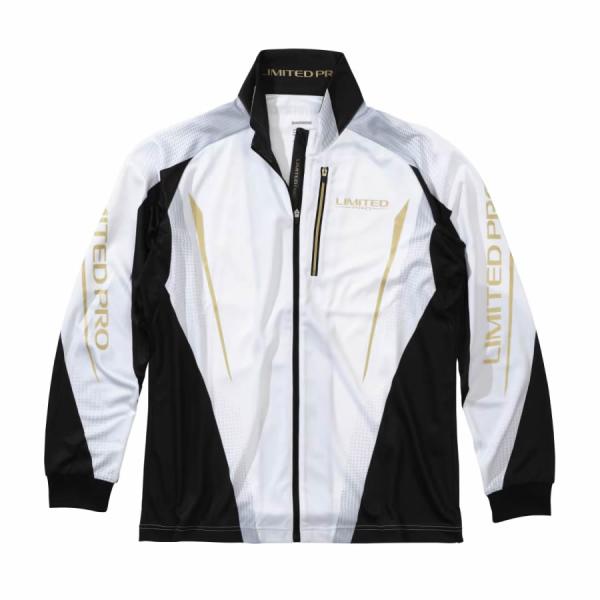 シマノ リミテッドプロフルジップシャツ リミテッドホワイト SH-107Y (フィッシングシャツ Tシャツ)■サイズ(着丈(cm)/身幅(cm)/裾幅(cm)/裄丈(cm))：S(64.5/51/49.5/76.5)・M(66.5/53/5...