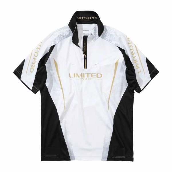 シマノ LPハーフジップシャツショートスリーブ リミテッドホワイト SH-125Y (フィッシングシャツ Tシャツ)■サイズ(着丈(cm)/身幅(cm)/裾幅(cm)/裄丈(cm))：S(67.2/52/49/43)・M(69.2/54/5...