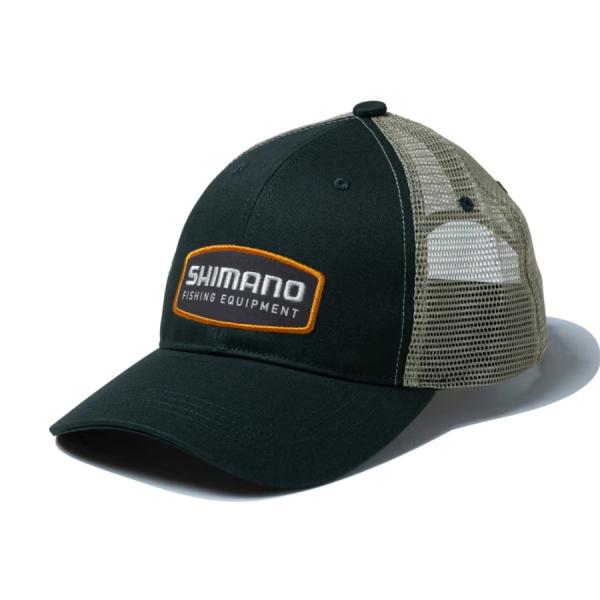シマノ ワッペンハーフメッシュキャップ カーキ CA-081Z (フィッシングキャップ 帽子 釣り)■サイズ：S：55.5cm・M：58.5cm・L：61.5cm■素材：綿100%部分：ポリエステル100%≪シマノ フィッシングキャップ 帽...