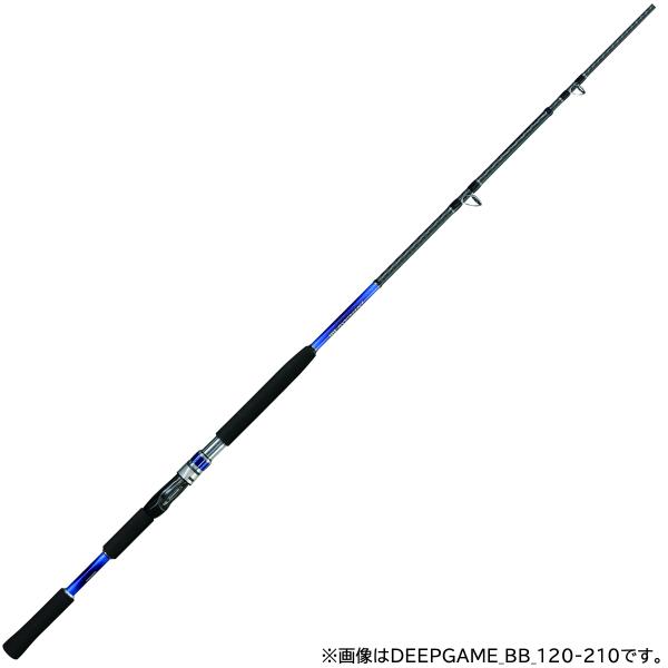 シマノ 22 ディープゲームBB 200-210 (船竿)■全長(m)：2.1■自重(g)：未定■仕舞寸法(cm)：109.5■継数(本)：2■先径(mm)：2.63■錘負荷(号)：120〜400■カーボン繊維(％)：59.338■発売年：...