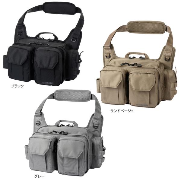 シマノ タフショルダー M BS-221W (フィッシングバッグ ショルダーバッグ)■サイズ：M■外寸(cm)：32×10×21≪シマノ フィッシングバッグ ショルダーバッグ≫