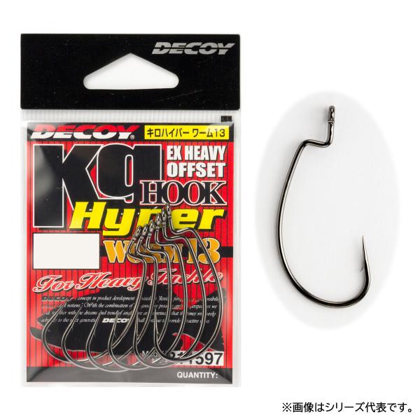 カツイチ デコイ キロハイパー ワーム13 (ワームフック)■型式：Worm13■品名：KgHyper■フックカラー：NSBLACK■SIZE(QTY)：#1(8)・#1/0(7)・#2/0(6)・#3/0(5)・#4/0(4)※内容量・パ...