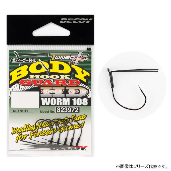 カツイチ ボディーガード HD ワーム108■型式：Worm108■品名：BodyGuardHD■フックカラー：NSBLACK■SIZE(QTY)：#6(5)・#5(5)・#4(5)・#3(5)・#2(5)・#1(5)・#1/0(5)※内容...