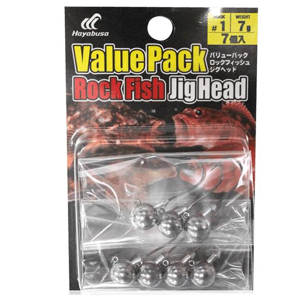 ハヤブサ バリューPロックフィッシュジグヘッド #1-7g FS219 (ジグヘッド)■鈎：1■重さ：7g■入数：7≪ハヤブサ ジグヘッド≫