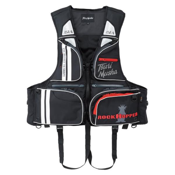 釣武者 コーデュラダイヤルベスト レッド V0080 (ライフジャケット 大人用 フローティングベスト)≪釣武者 ライフジャケット 大人用 フローティングベスト≫