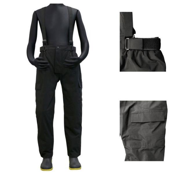 浜田商会 防水防寒ウィンター ストレッチサロペットパンツ ブラック LWB2523 (防寒着 防寒パンツ 釣り)≪浜田商会 防寒着 防寒パンツ 釣り≫