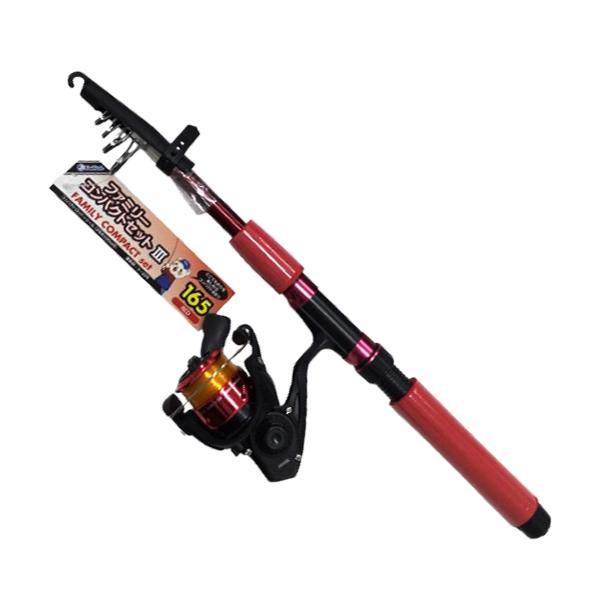 FUN TOOL (ファンツール) funtool ファミリーコンパクトセット3 165 レッド (釣り セット 竿 ロッド コンパクトロッド)■全長：約1.65m■仕舞寸法：約43cm■継数：5本■自重：約102g■先径：約1.6mm■元...