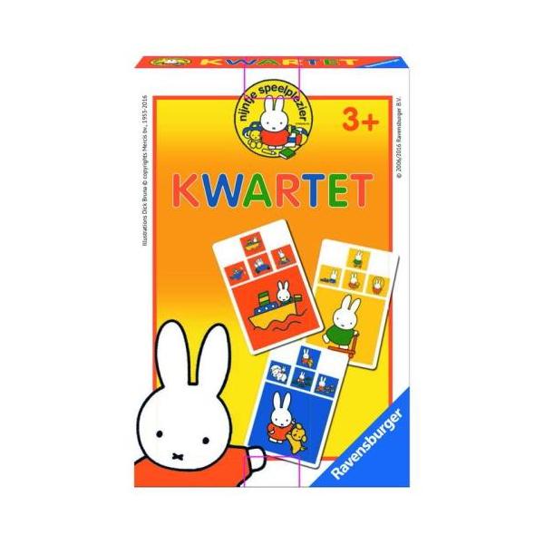 カードを集めてカルテット（同じグループのカードの４枚組）を作る絵合わせゲームです。小さなお子さまも楽しむことができます。「ミッフィーカルテット」はオランダの絵本作家のディック・ブルーナさんが描いた絵本の主人公ミッフィーをはじめ様々な動物たち...
