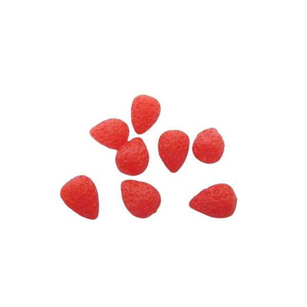 使い勝手の良いシンプルなイチゴミニチュアパーツが復刻！へた無しの360度立体デザインです。中サイズのW10mm×H12mmサイズ。１個あたり13円の16個セットです。SIZE:約10mm×10mm×H12mm素材・成分：プラスチックこちらの...