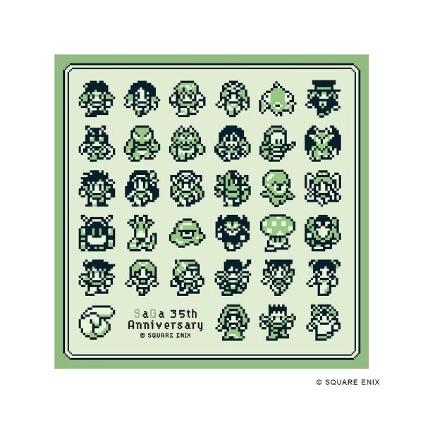 サガシリーズの愛らしいドットがデザインされた、懐かしさを感じるハンカチが登場！『魔界塔士サ・ガ』『サ・ガ2 秘宝伝説』『時空の覇者 サ・ガ3[完結編]』より、原作の愛らしいドットがデザインされた、懐かしさを感じるハンカチ。SIZE:約45c...