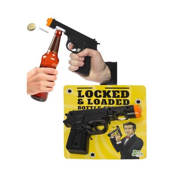 定価935円/ピストル型のボトルオープナー・栓抜きです。本体は軽量なプラスチック製・栓抜き部分のみ金属製。パーティーグッズ・ジョークグッズ・ギフト・ビンゴの景品などにも◎※新品未使用ですが入荷時より、パッケージにキズ汚れがありますのでご了承...