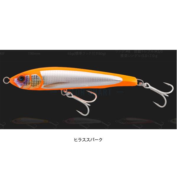 CiAN PENCIL SERPENS 160FLength 160mm　Weight 40g(標準フック付き50g)　Hook リング:#7　搭載トレブル:#2/0　推奨シングル:2.5~4.5ｇ