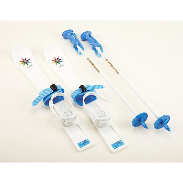 製品サイズ(約) 幅85×長さ590mm重量(約) 1,170g材質（品質） スキー材質:(本体)ポリエチレン、バインディング:EVA樹脂、ストック材質:(本体):鉄(塩ビ樹脂塗装)、グリップ:ポリ塩化ビニル、リング:EVA樹脂、ビス・金具...