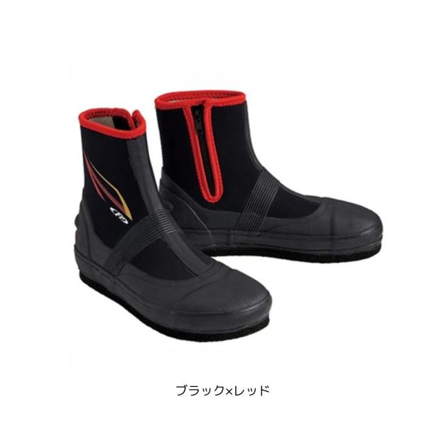 カラー:ブラック×レッド  　サイズ:25.5-26.0cm 　自重:1000ｇ（Ｌ） 　原産国:中国 　材質:クロロプレーンラバー