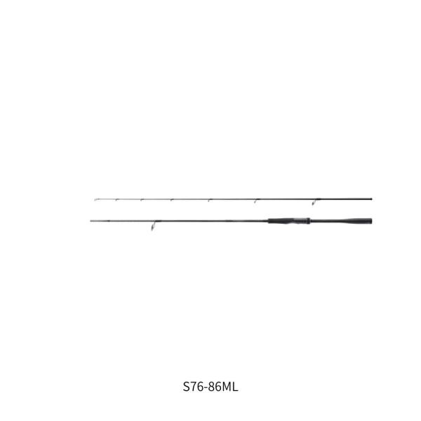全長(ft.):8'6" 　全長(m):2.59 　継ぎ方式:逆並継 　継数(本):3 　仕舞寸法(cm):118 　自重(g):137 　先径(mm):1.7 　ジグウェイト(g):MAX 35 　プラグウェイト(g):6-28 　適合ラ...