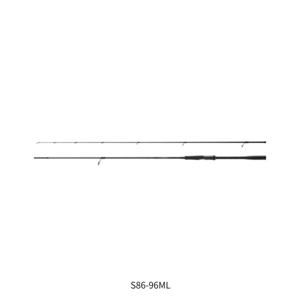 全長(ft.):9'6" 　全長(m):2.9 　継ぎ方式:逆並継 　継数(本):3 　仕舞寸法(cm):133.2 　自重(g):154 　先径(mm):1.7 　ジグウェイト(g):MAX 35 　プラグウェイト(g):6-28 　適合...