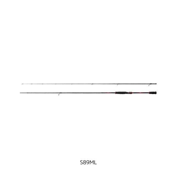 全長(ft.):8'9" 　全長(m):2.67 　継ぎ方式:逆並継 　継数(本):2 　仕舞寸法(cm):137 　自重(g):105 　先径(mm):1.8 　エギサイズ(号):1.8-3.8 　適合ラインPE(号):0.4-1 　グリ...