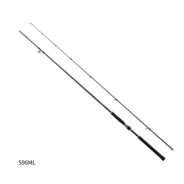 品番:S96ML　全長(ft.):9'6"　全長(m):2.9　継ぎ方式:逆並継　継数(本):2　仕舞寸法(cm):148.5　自重(g):182　先径(mm):2　ジグウェイト(g):MAX 50　プラグウェイト(g):MAX 42　適合...