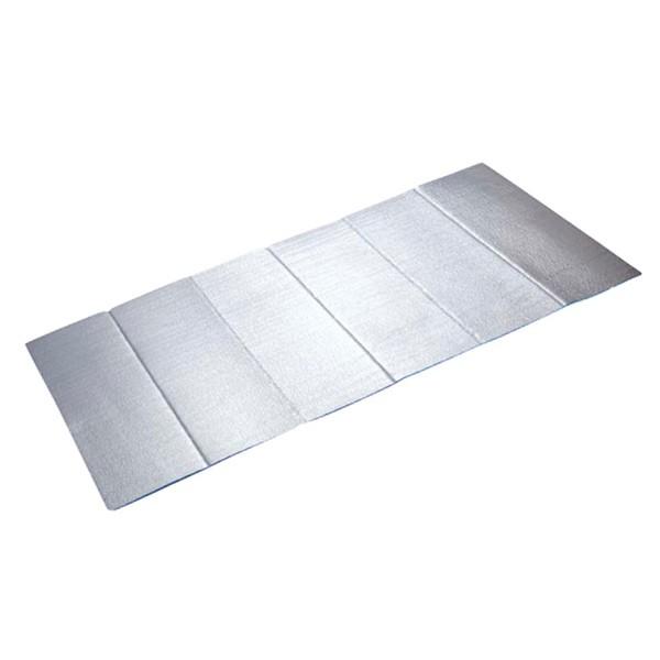 キャプテンスタッグ シルバーキャンピングジャバラマット M-3317　アルミマットが折りたためるので、収納便利で持ち運びやすい！