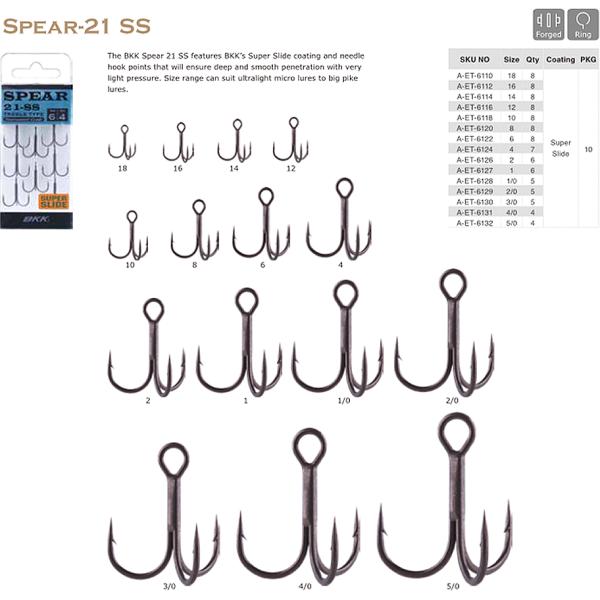 BKK SPEAR 21-SSは、軽い抗力設定を使用して、さまざまな種類の釣り用途向けの非常に用途の広いフックになるように設計されています。正確に鍛造されたフックシャンクは強度を最大20％向上させ、はるかに耐久性のあるフックをもたらします。...