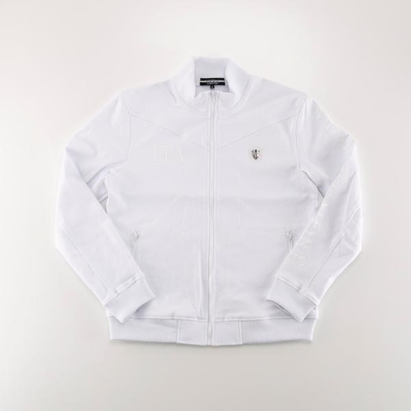 肩口切り替えのフルジップのデニムジャケットです。左胸にはブランドのオリジナルエンブレムが高級感を演出。【ヴィオラ/VIOLA】【カラーバリエーション】ホワイト(2-1)【Mサイズ】着丈64/身幅52【Lサイズ】着丈67/身幅56【XLサイズ...